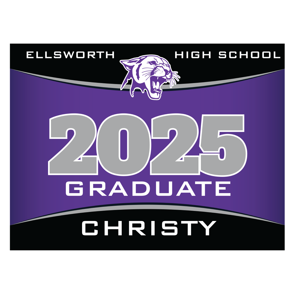 Ellsworth Panthers Graduation Yard Sign – River City Stitch