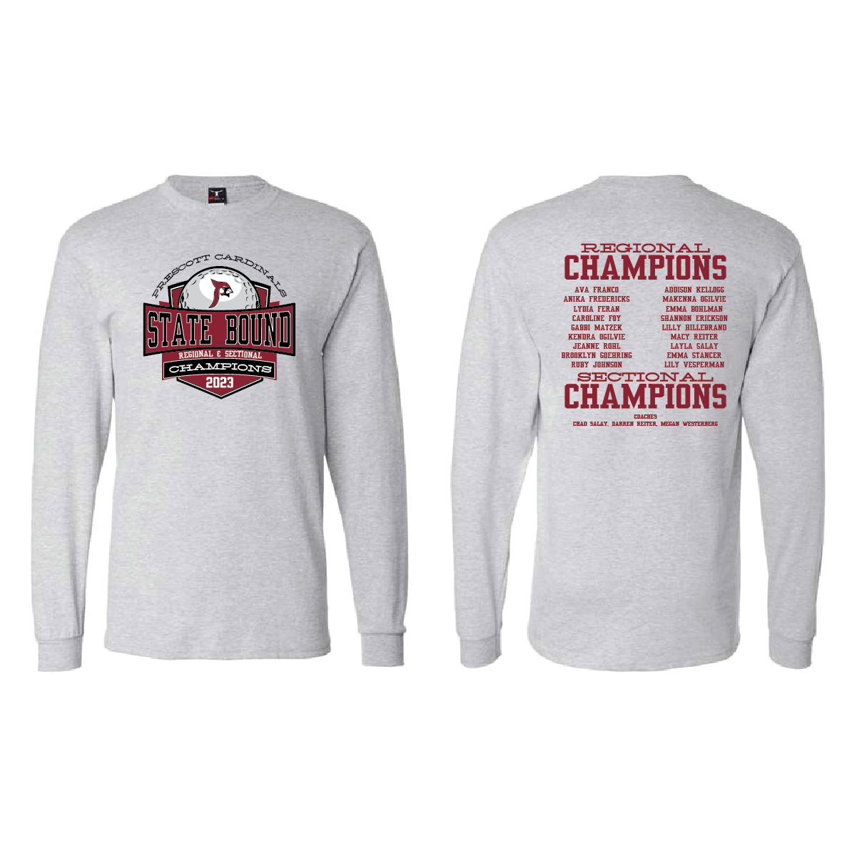 Prescott Girls Golf State Bound Long Sleeve Shirt – River City Stitch