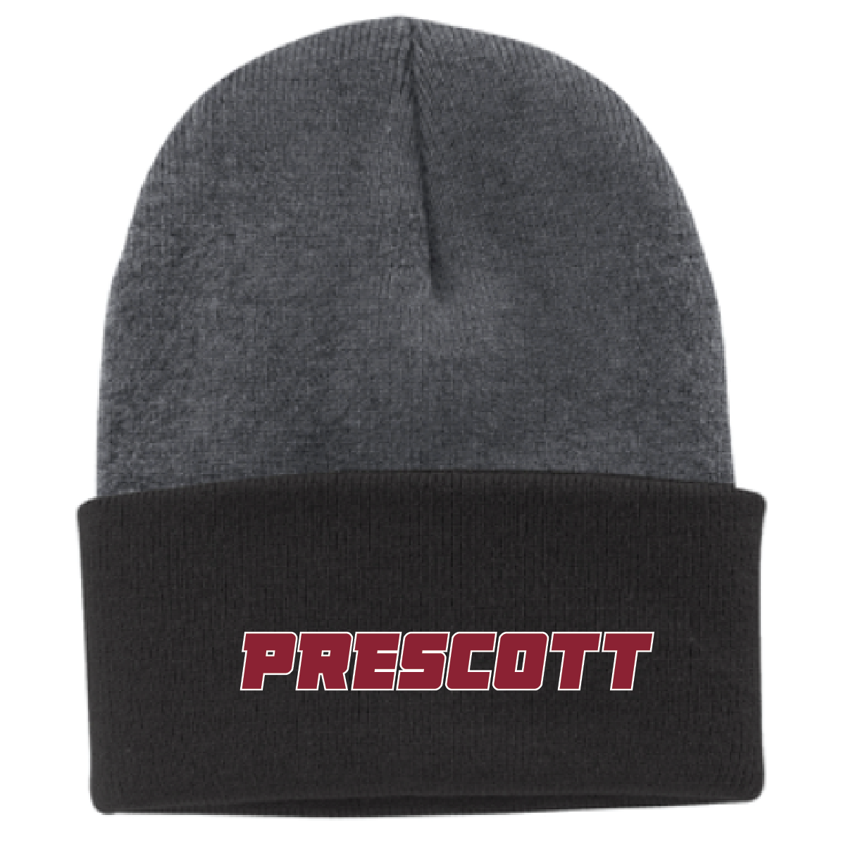Prescott Retail Port & Company® - Knit Cap - Black/Oxford - 45 – River ...